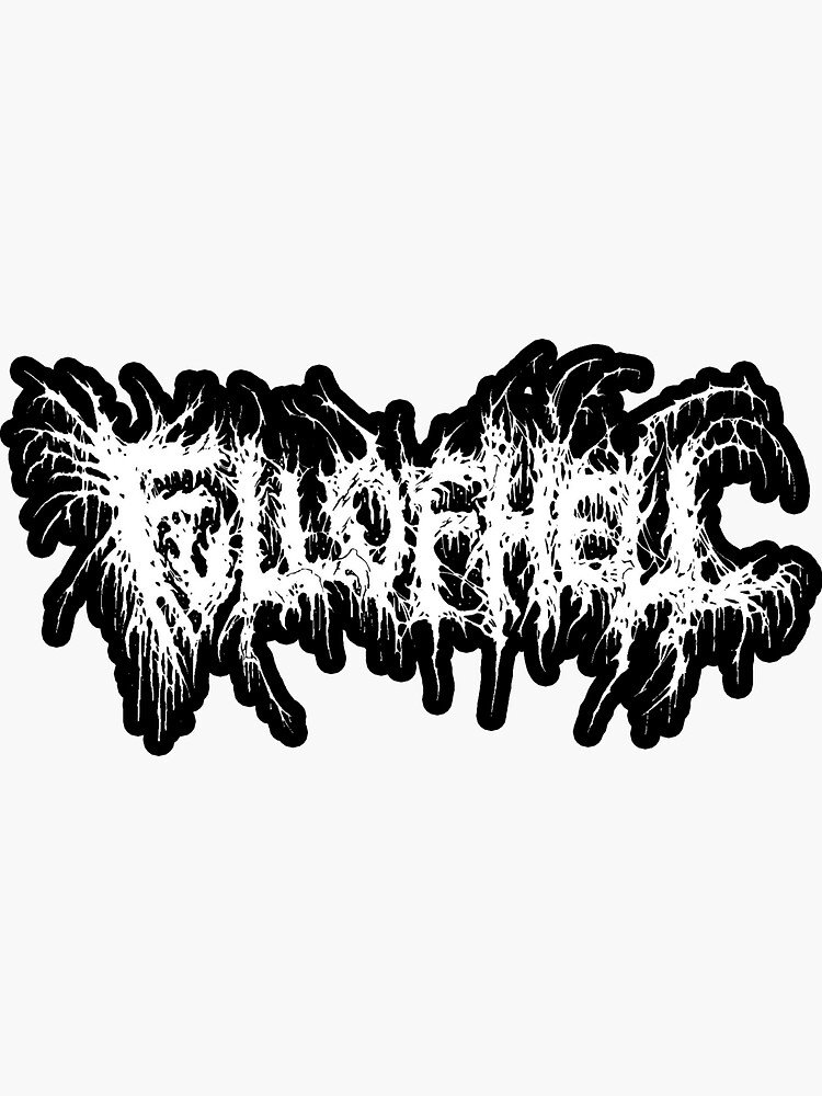 "hell goth metal logo" Sticker for Sale by Pany1961 | Redbubble