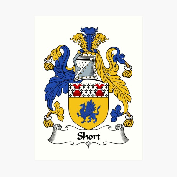 "Short Coat of Arms / Short Family Crest" Art Print by ScotlandForever ...