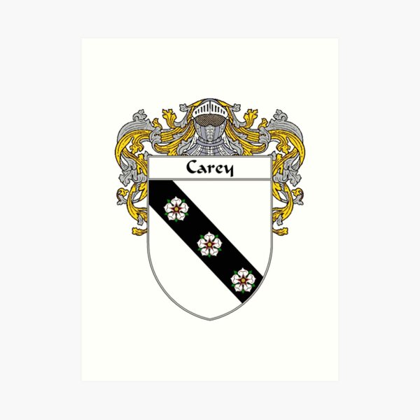 "Carey Coat of Arms/Family Crest" Art Print for Sale by William Martin ...