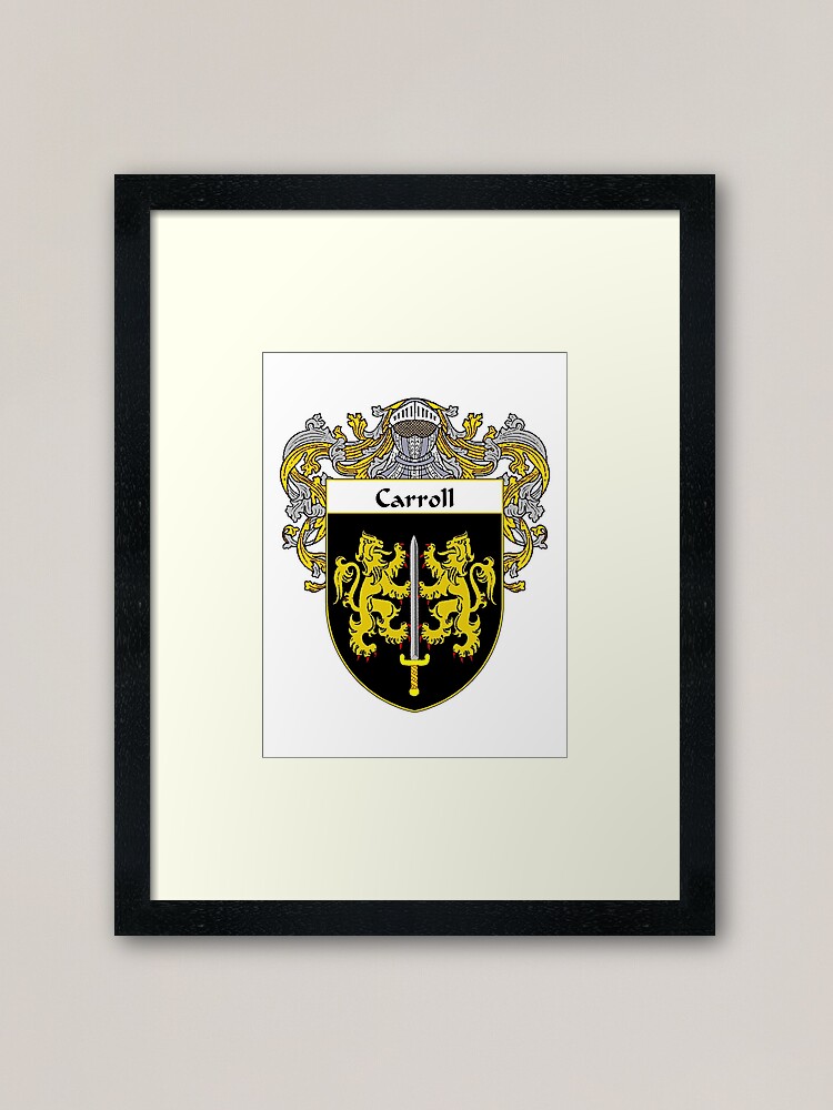 "Carroll Coat of Arms/Family Crest" Framed Art Print for Sale by ...