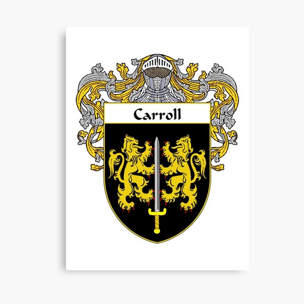 "Carroll Coat of Arms/Family Crest" Canvas Print for Sale by IrishArms ...