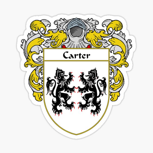 "Carter Coat of Arms/Family Crest" Sticker for Sale by IrishArms ...