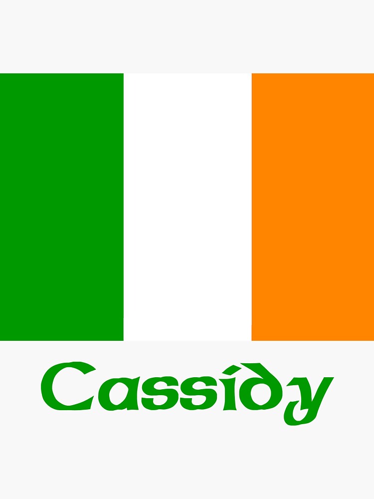 "Cassidy Irish Flag" Sticker for Sale by IrishArms | Redbubble