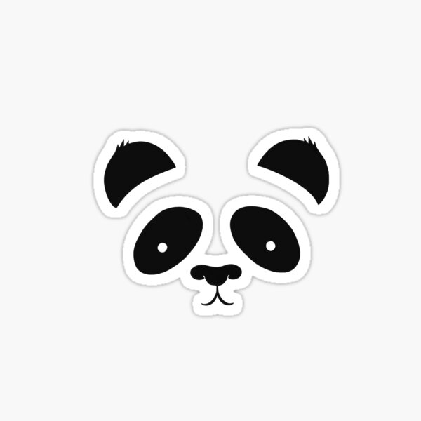 "Panda Face" Sticker by Jennygood | Redbubble