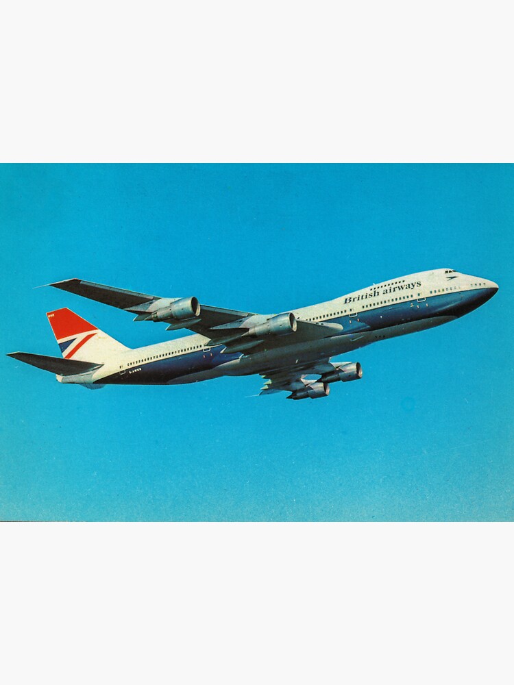 "Boeing 747-136 Jetliner" Sticker by PostcardProject | Redbubble