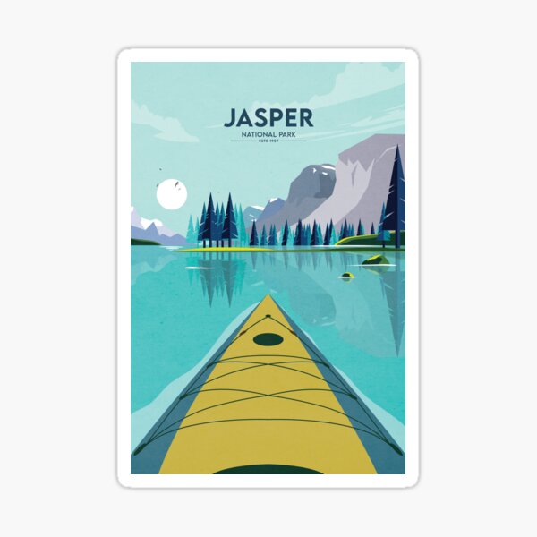 "Jasper National Park" Sticker for Sale by SurfolioPrints | Redbubble