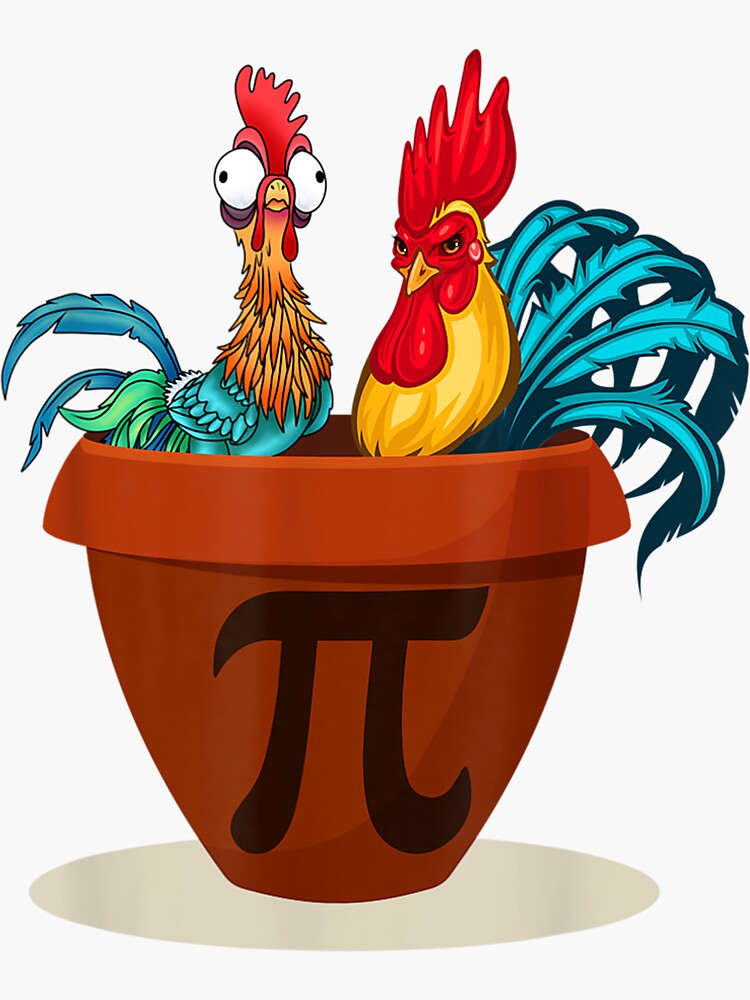 "Funny Chicken Pot Pie - Chicken Pi day 2019" Sticker for Sale by ...