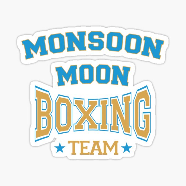 "Monsoon Moon Boxing Team" Sticker by PonchTheOwl | Redbubble