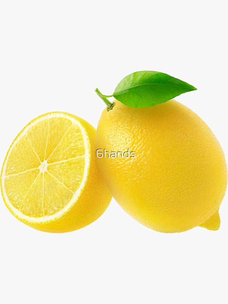 "Cut lemon" Sticker for Sale by 6hands | Redbubble