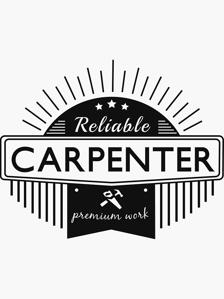 "Vintage Retro Work Label - Carpenter" Sticker by VintageAddicts ...