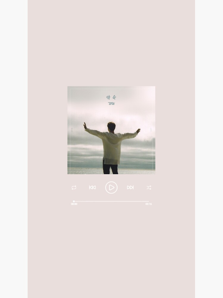 "Promise Jimin music player" Sticker for Sale by lattemin | Redbubble