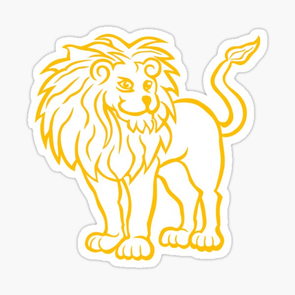 "gold lion" Sticker for Sale by victoriahazel | Redbubble