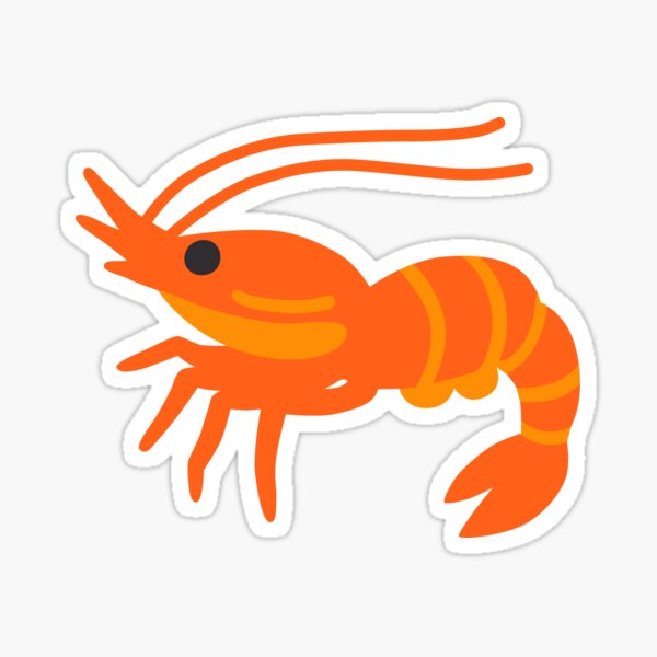 "Shrimp Prawn Gift for Shrimp Lovers" Sticker for Sale by MKMemo1111 ...