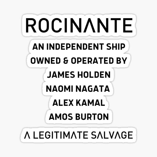 "Roci A Legitimate Salvage Sticker Banner" Sticker by ecdato | Redbubble