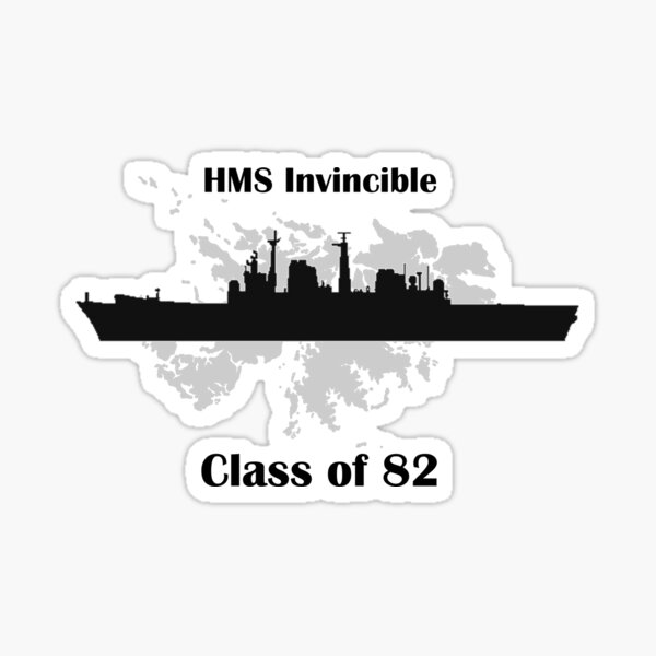 "HMS Invincible - Class of 82" Sticker for Sale by HM-Slops | Redbubble