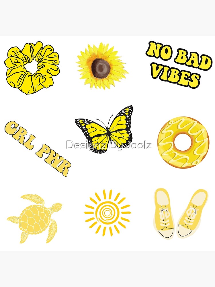 "9 Yellow Stickers Pack" Poster by JulezFM52 | Redbubble
