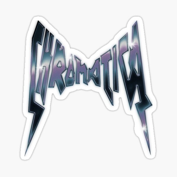 "CHROMATICA 80S METALLICA LOGO" Sticker by rocket9design | Redbubble