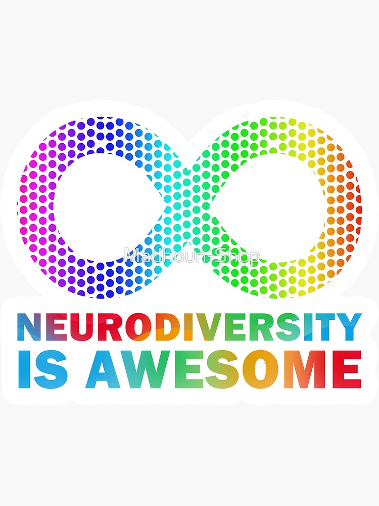 "Neurodiversity Is Awesome Colored Infinity" Sticker for Sale by ...