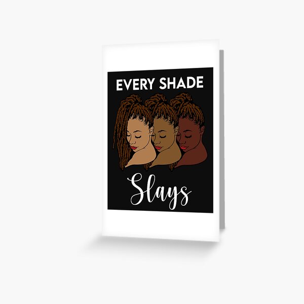 Melanin Queen Every Shade Slays Retro Style Black Afro Queen With