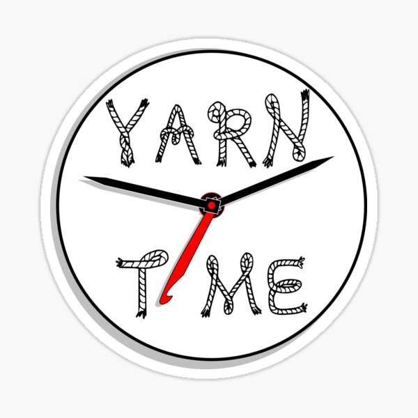 "Yarn Time Graphic" Sticker by punandstitch | Redbubble