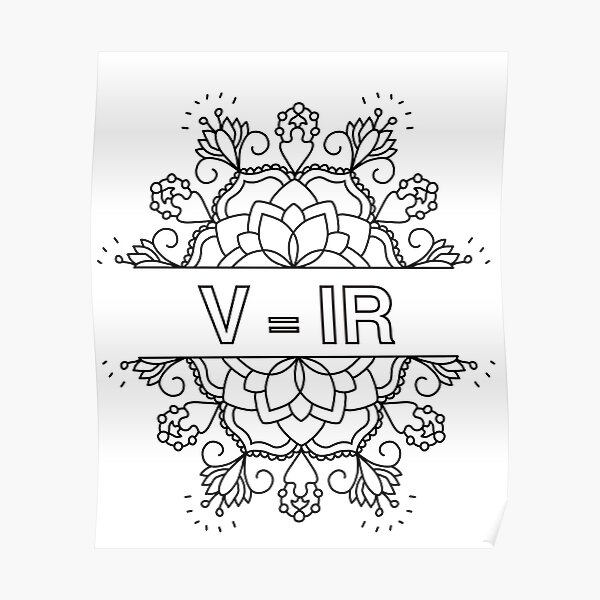 "V=IR Equation" Poster by Studium | Redbubble