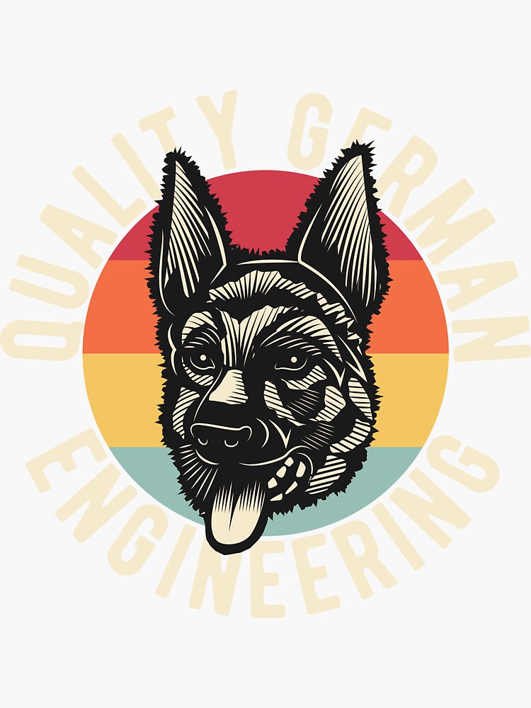 "Quality German Engineering" Sticker for Sale by kickwear-com | Redbubble