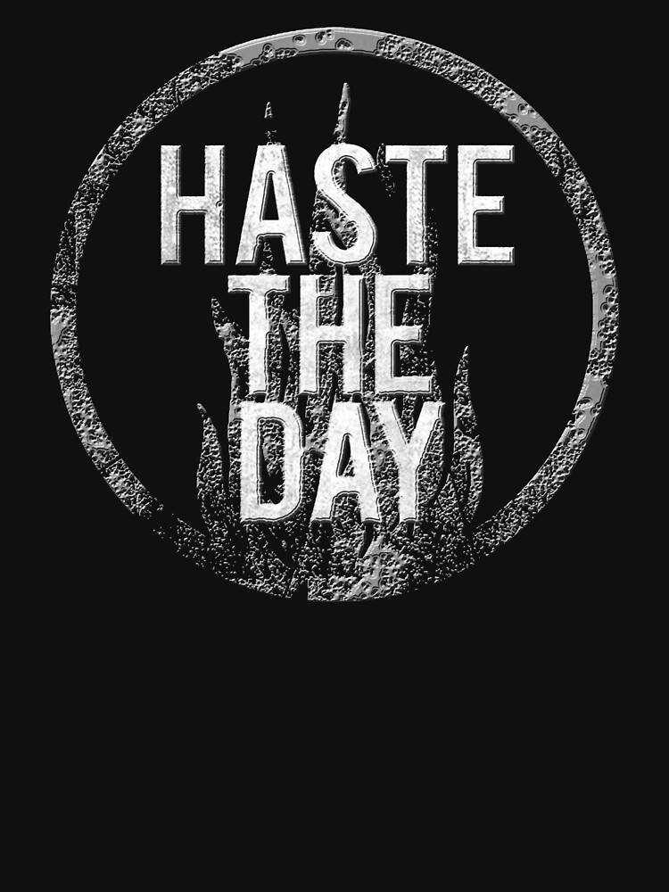 "Haste The Day logo" T-shirt for Sale by BrokenUpBands | Redbubble ...