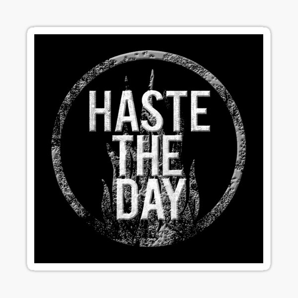 "Haste The Day logo" Sticker for Sale by BrokenUpBands | Redbubble