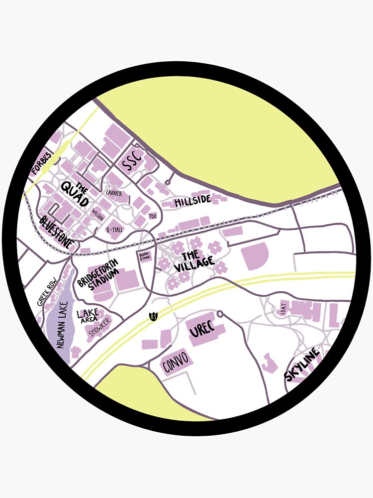 "JMU Map" Sticker for Sale by AnnieElwell | Redbubble