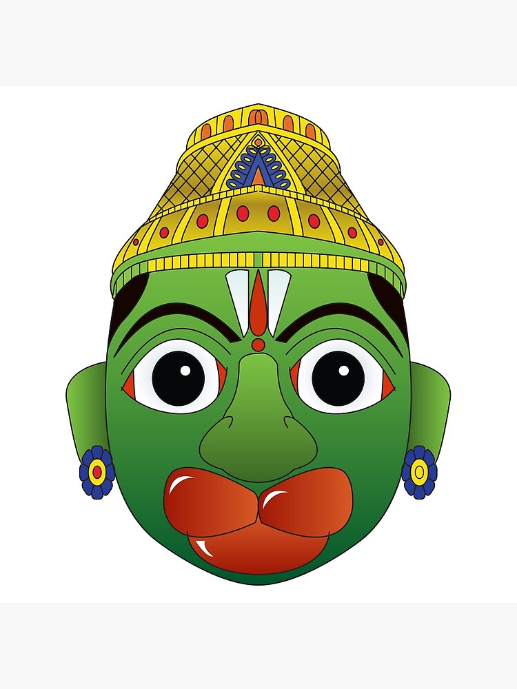 "Indian mask Of Lord Hanuman or Bajrangbali, power of god" Art Print ...