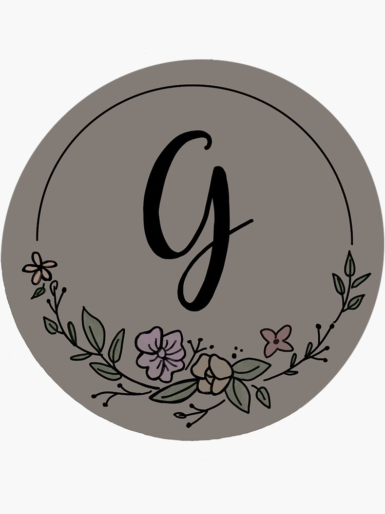 "G initial" Sticker by delaynegibson | Redbubble