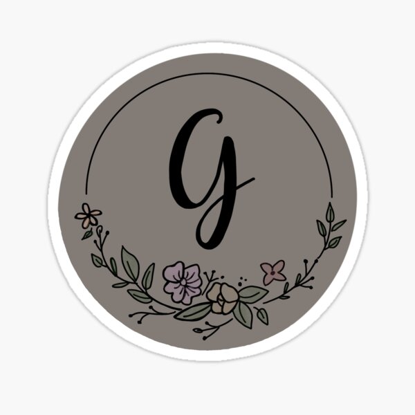 "G initial" Sticker by delaynegibson | Redbubble