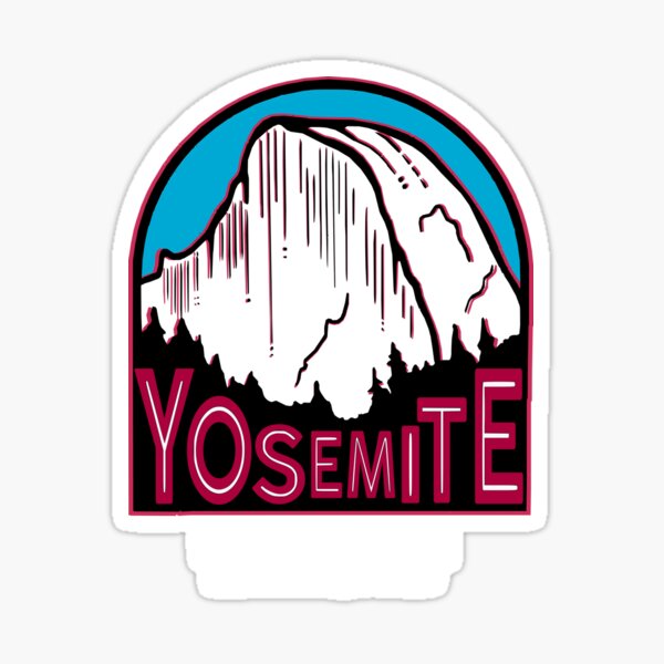 Yosemite Half Dome Sticker By Whitewolfwears Redbubble