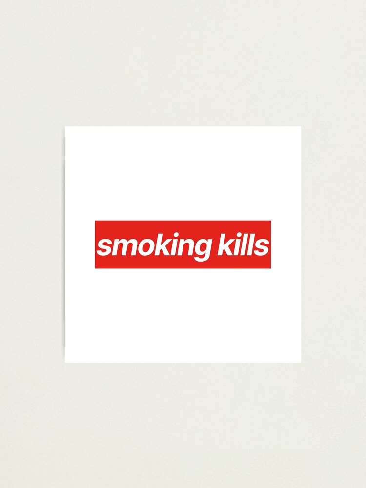 "smoking kills / fumer tue logo" Photographic Print by tequilou | Redbubble