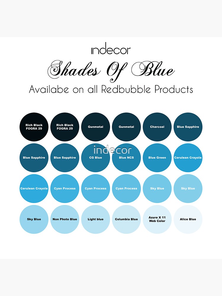 Pegatina « Paleta de colores sólidos azules | Tonos de azul | Tonos ...