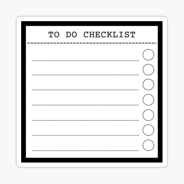 "To do checklist sticker for planner and bullet journal Sticker ...