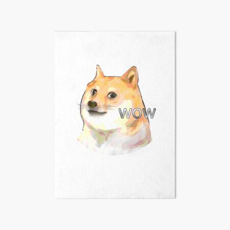 "Dogecoin original artwork" Art Board Print for Sale by kitsune-studio ...