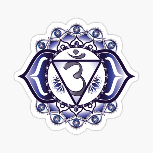 Pegatina «Logotipo de Om, logotipo de Om Yoga, símbolo espiritual de OM ...