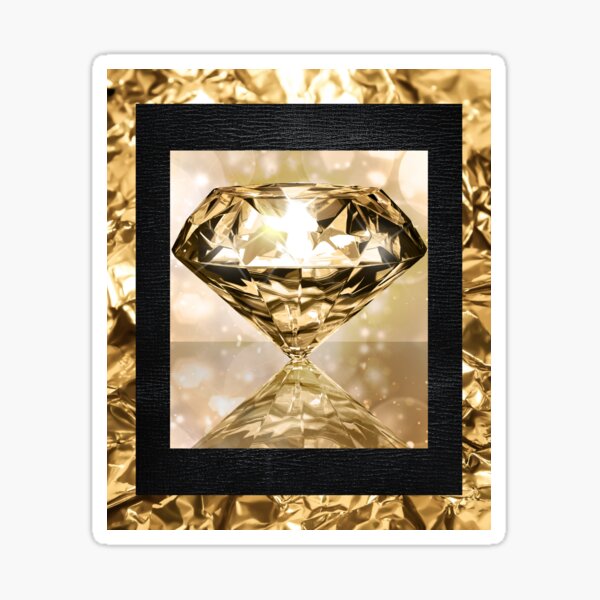 "Golden Diamond" Sticker by Latorih10 | Redbubble
