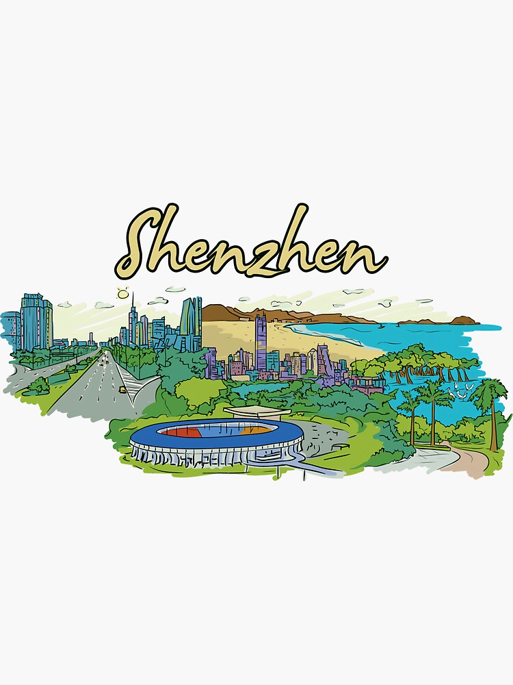 "Shenzhen" Sticker for Sale by Jota999 | Redbubble