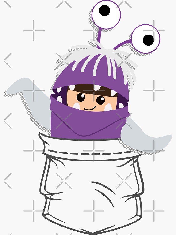 "Boo Inside Pocket" Sticker by qaplats | Redbubble