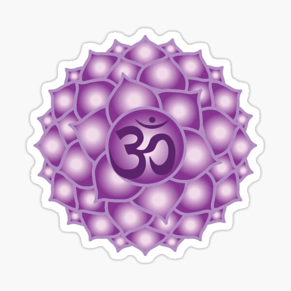 Pegatina «Logotipo de Om, logotipo de Om Yoga, símbolo espiritual de OM ...