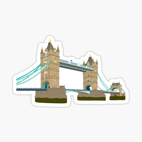 "Tower Bridge, London" Sticker for Sale by lunajane | Redbubble