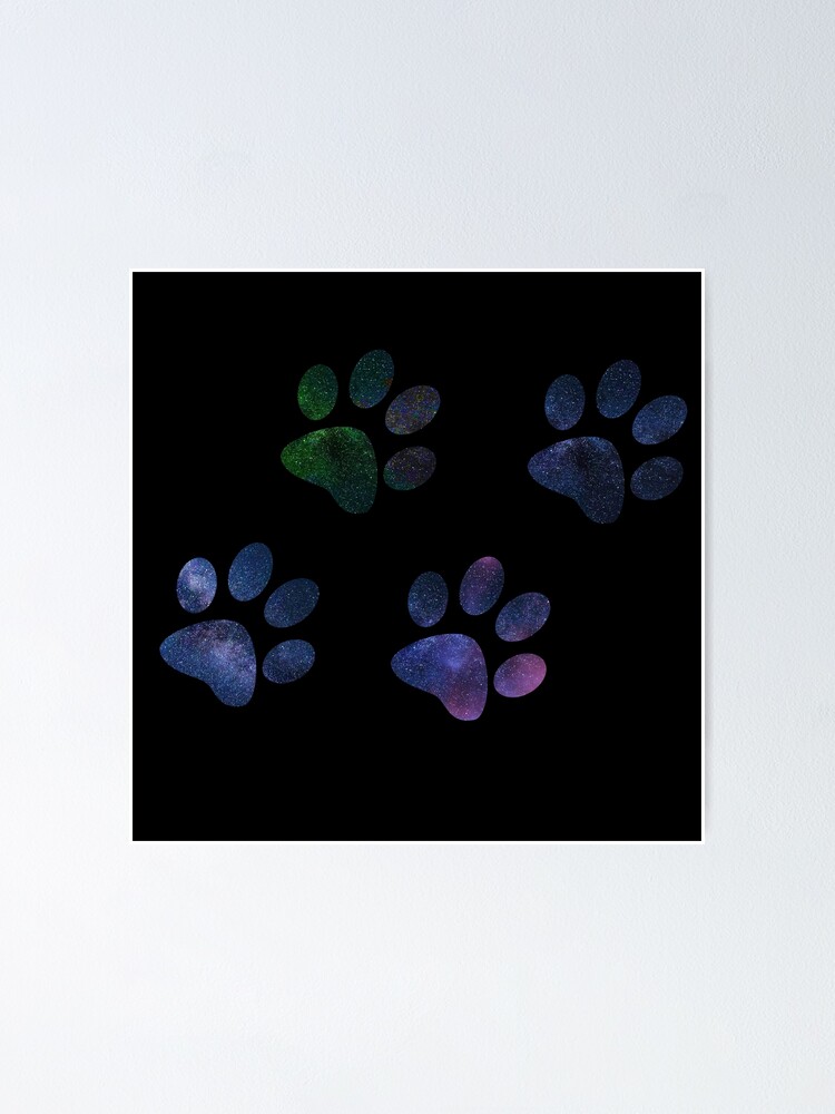 "Space Paws" Poster by Quills-Nest | Redbubble