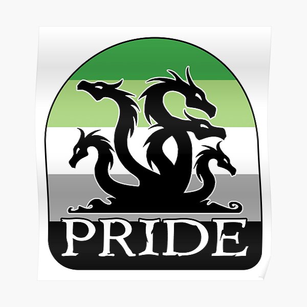 "Aromantic Pride Five Headed Dragon" Poster for Sale by Beijo-Vertical ...