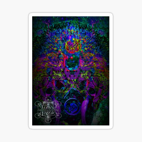 "Psychedelic Rave Face.02" Sticker for Sale by AlexanderFox | Redbubble