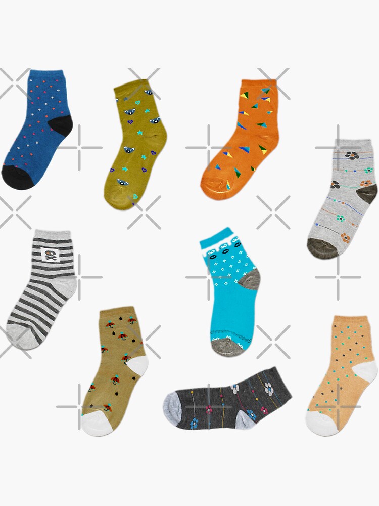 "Mix Matched Socks multi sticker pack" Sticker for Sale by ...