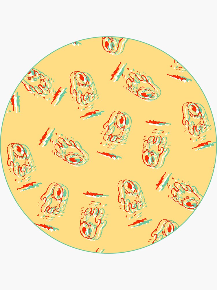 "3D Alien Goober Circle Pattern " Sticker for Sale by TheSaltShop ...