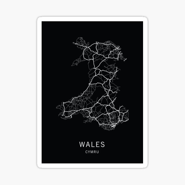 "Wales Road Map" Sticker for Sale by clarkstpress | Redbubble