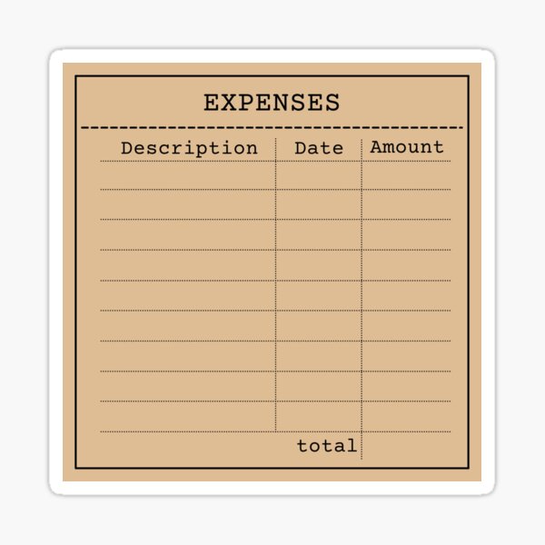"Expenses sticker for planner and bullet journal Sticker" Sticker for ...